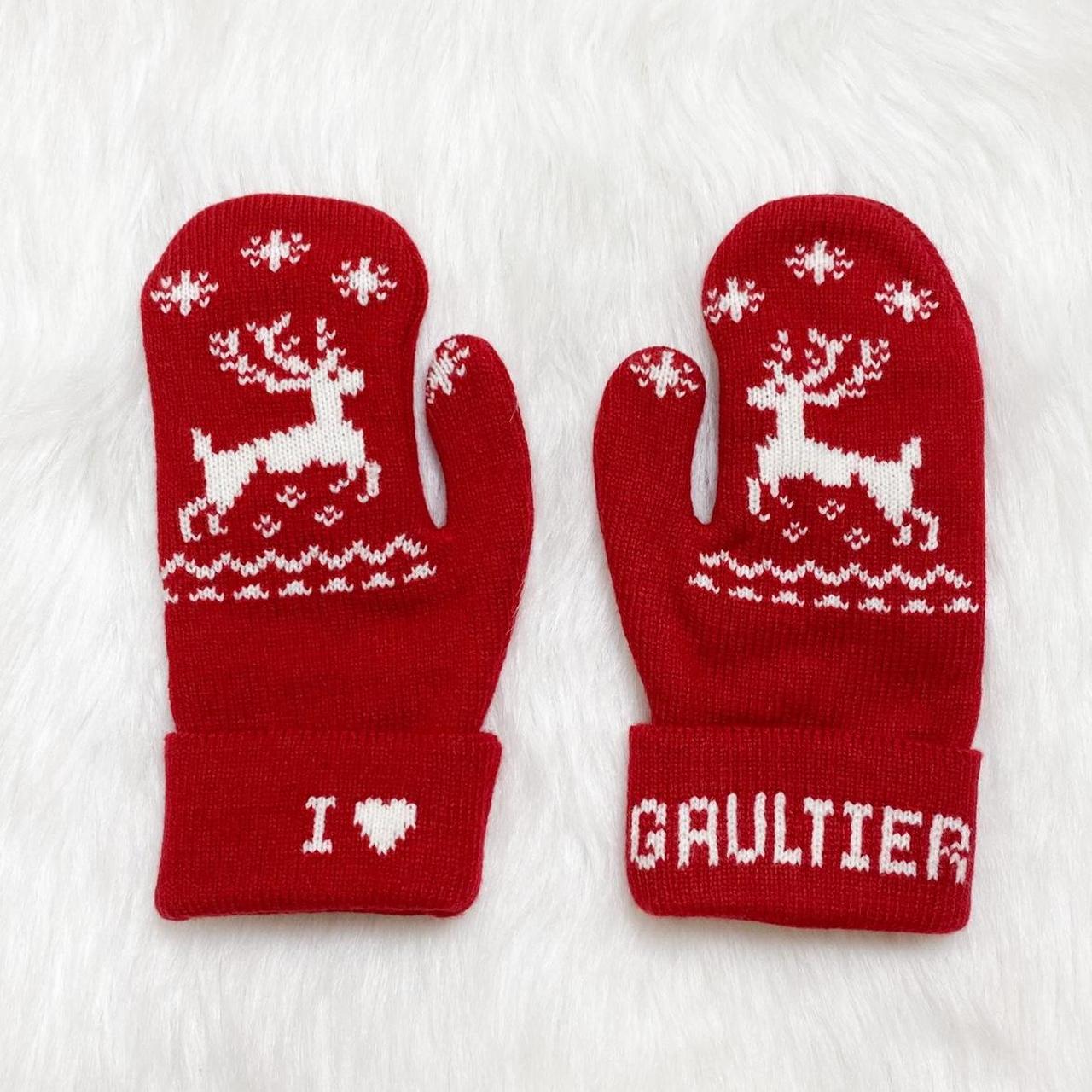 Jean Paul Gaultier winter mittens in a true red... | Depop
