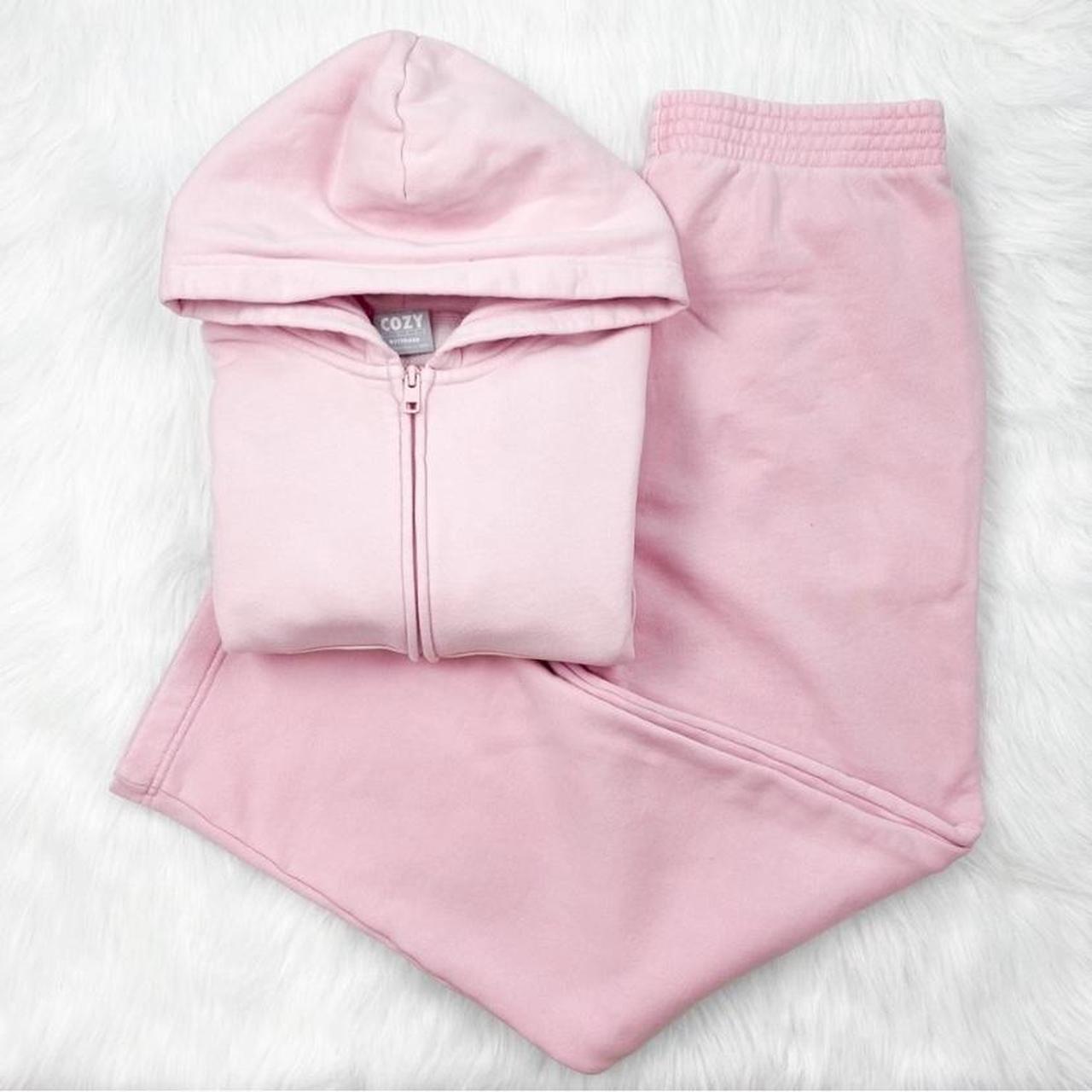 Aritzia TNa pink sweatpants and hoodie matching set... - Depop