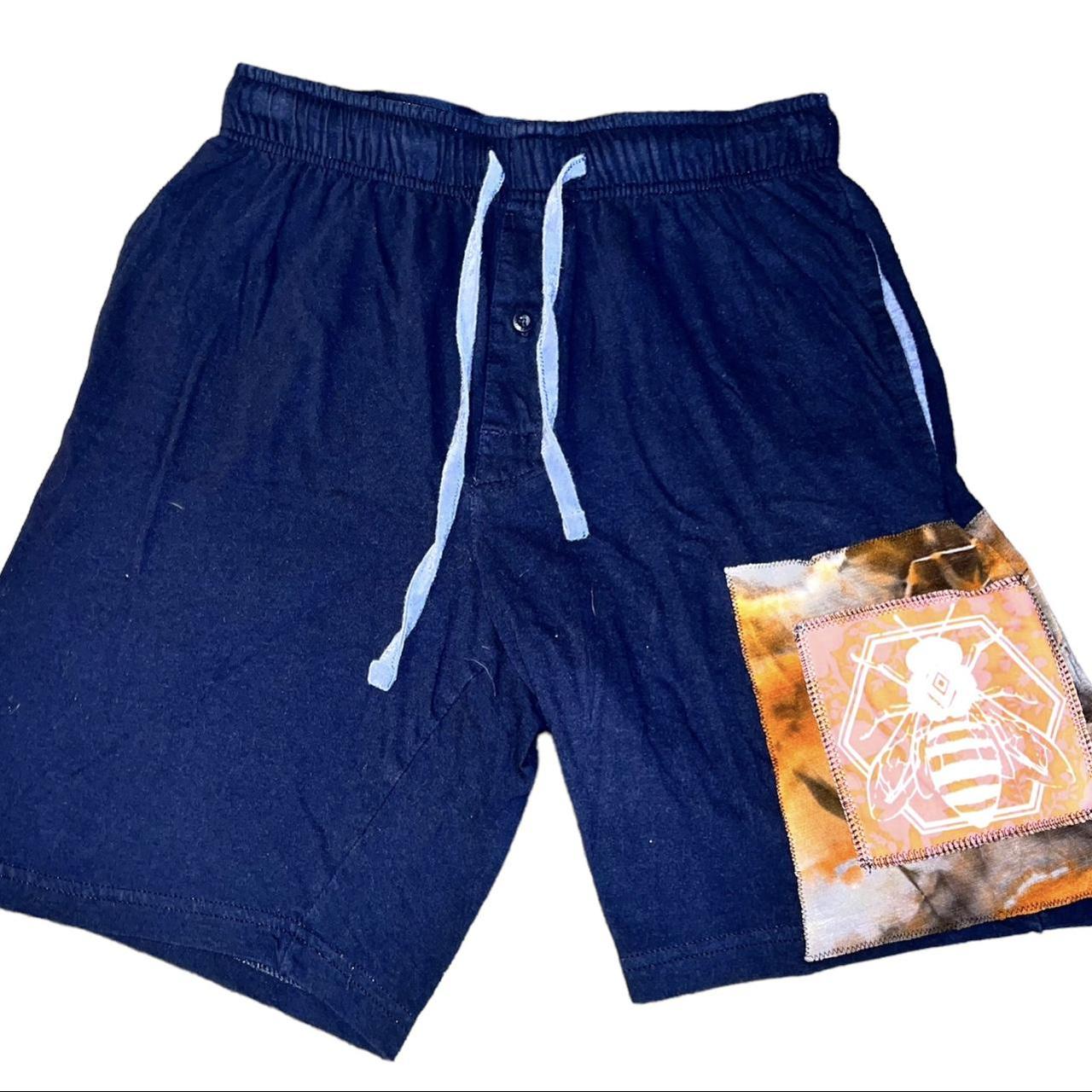 🐝upcycled bee shorts cozy shorts spruced up with a... - Depop