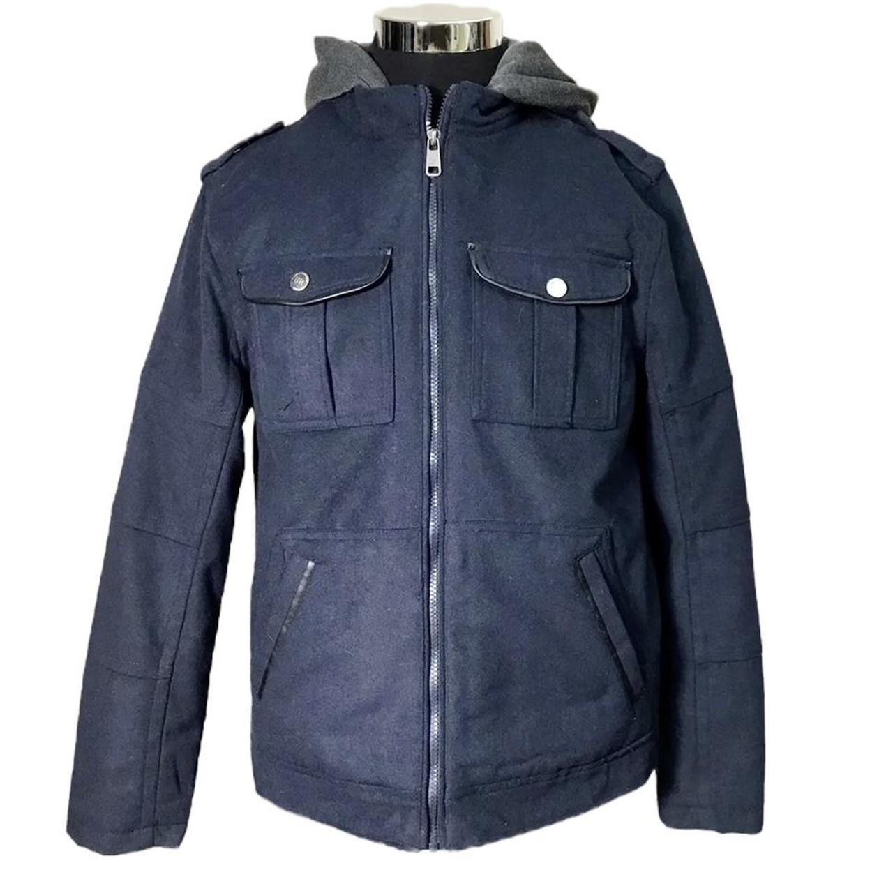 Urban Republic Blue Wool Men’s Jacket Sz M - In... - Depop