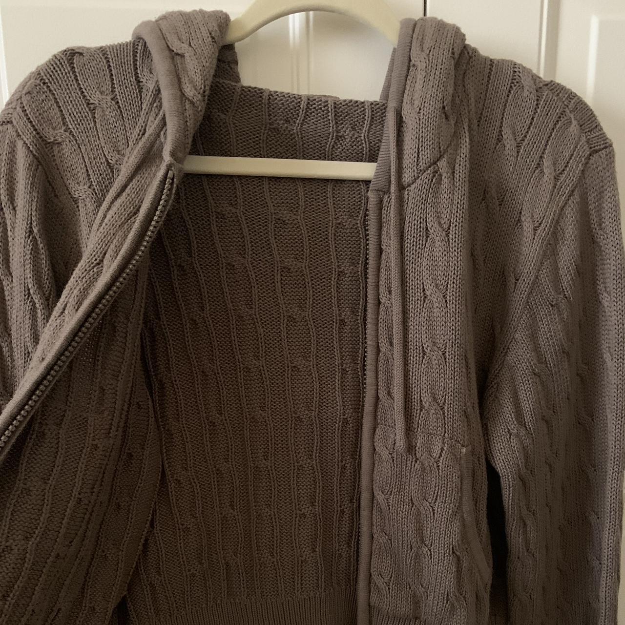 brown cropped brandy melville crystal knit sweater!... - Depop