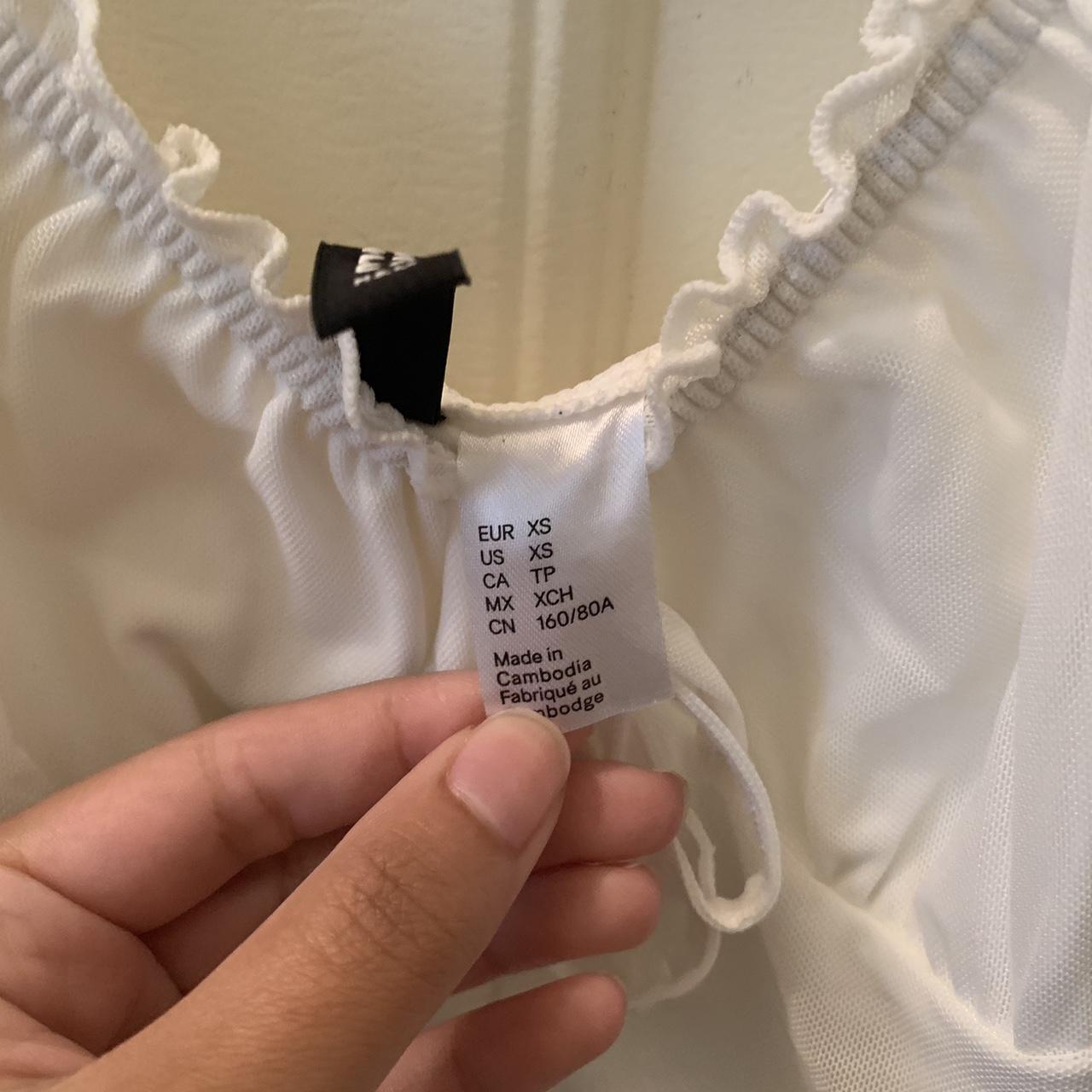 tight fitting h&m white dress ! super cute and only... - Depop