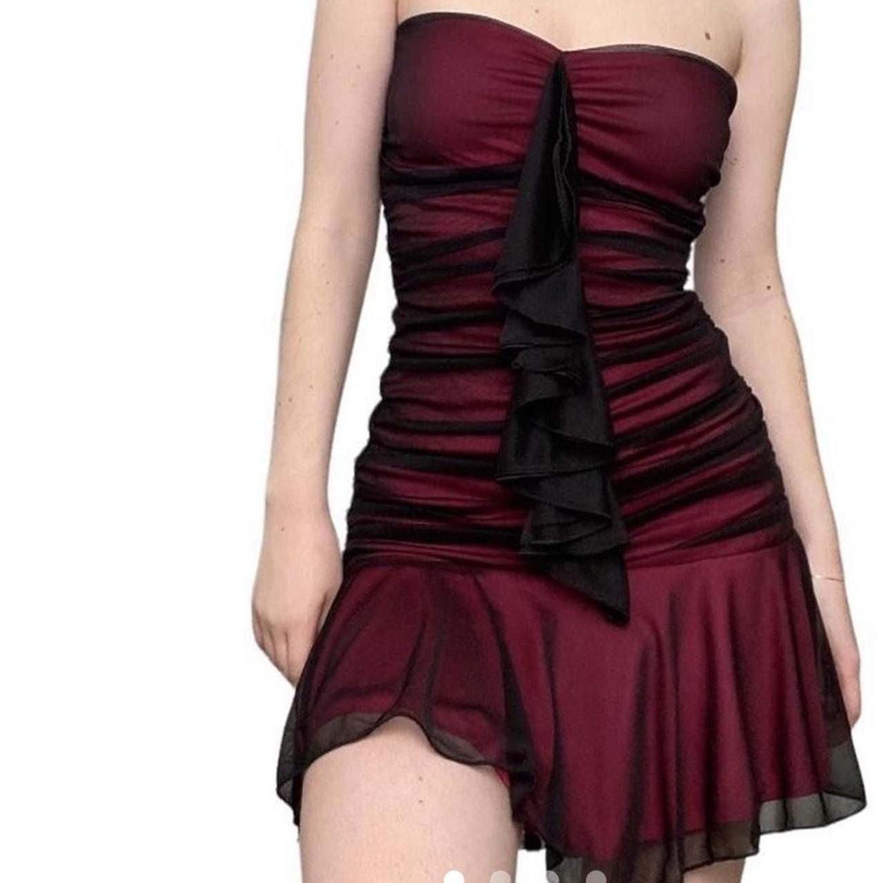 90s hoco dress, super vampy great for homecoming or... - Depop