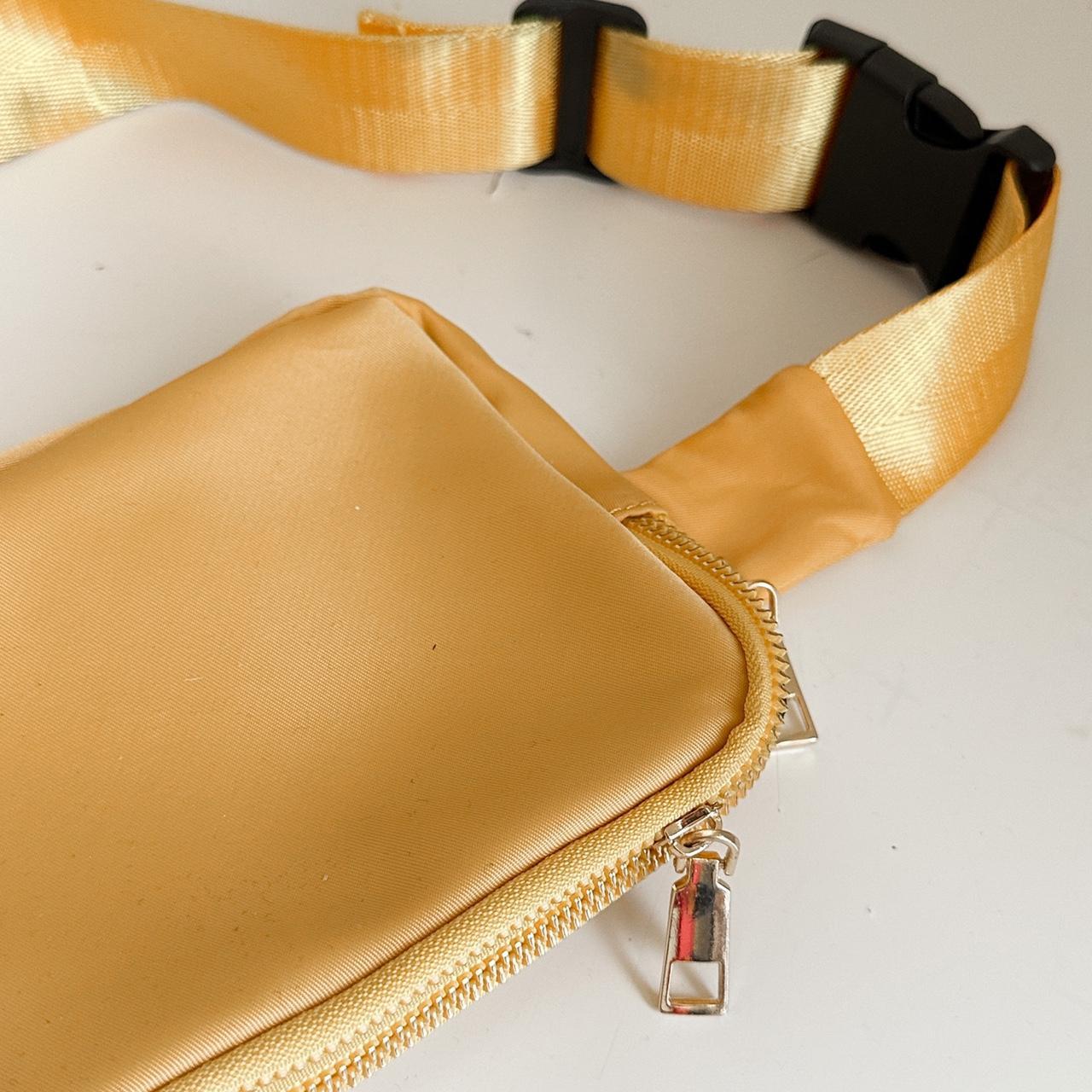 Amazon mustard yellow belt bag - some denim transfer - Depop