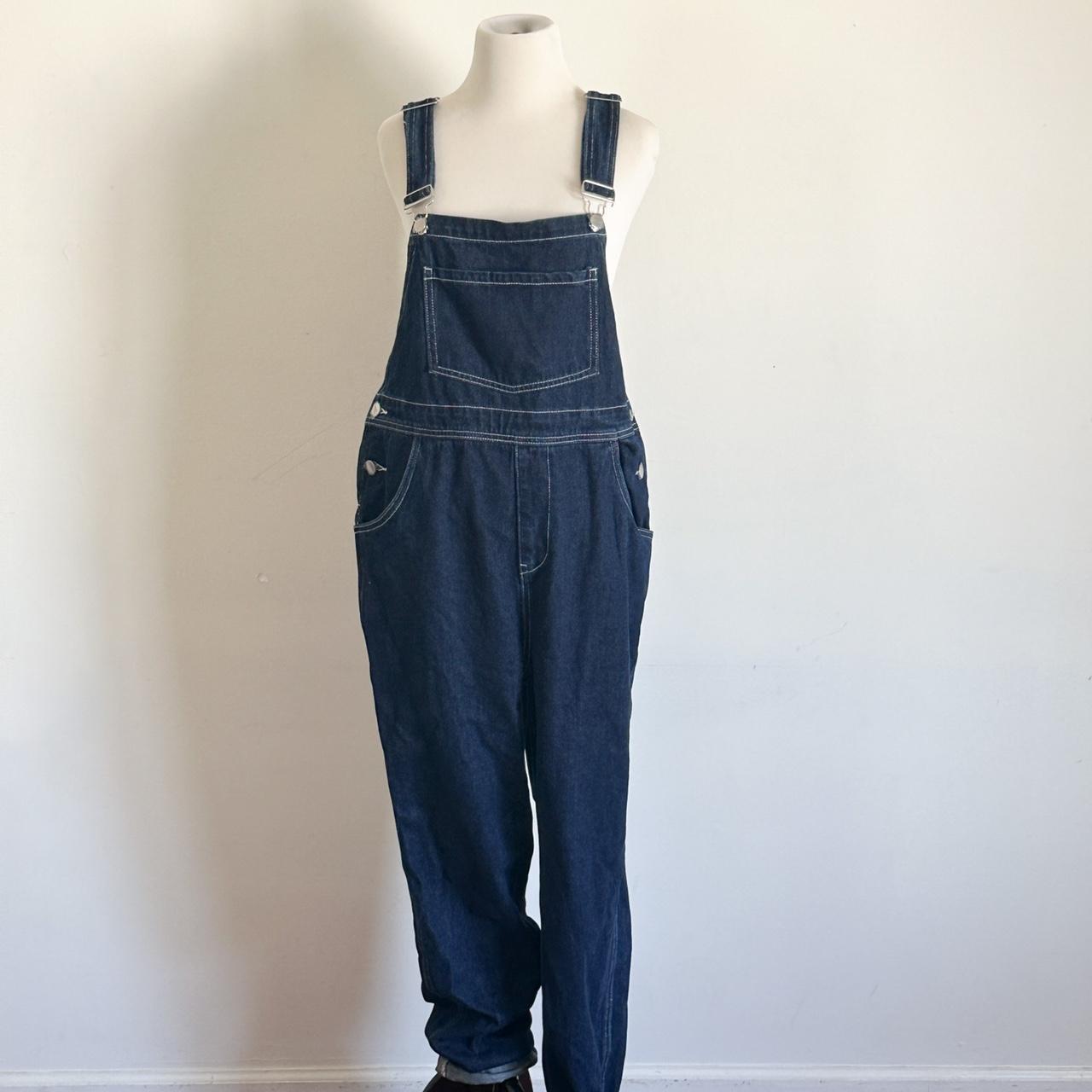 We Wore What basic dark wash denim overalls, NWT... - Depop