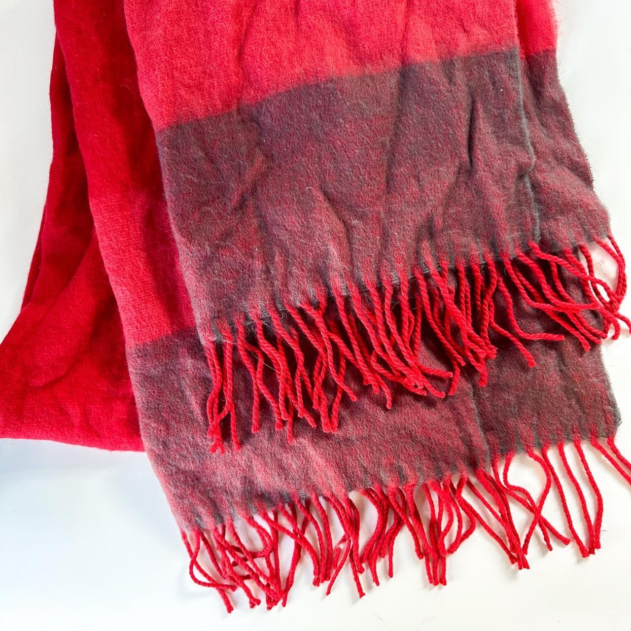 Primark red plaid scarf - Depop