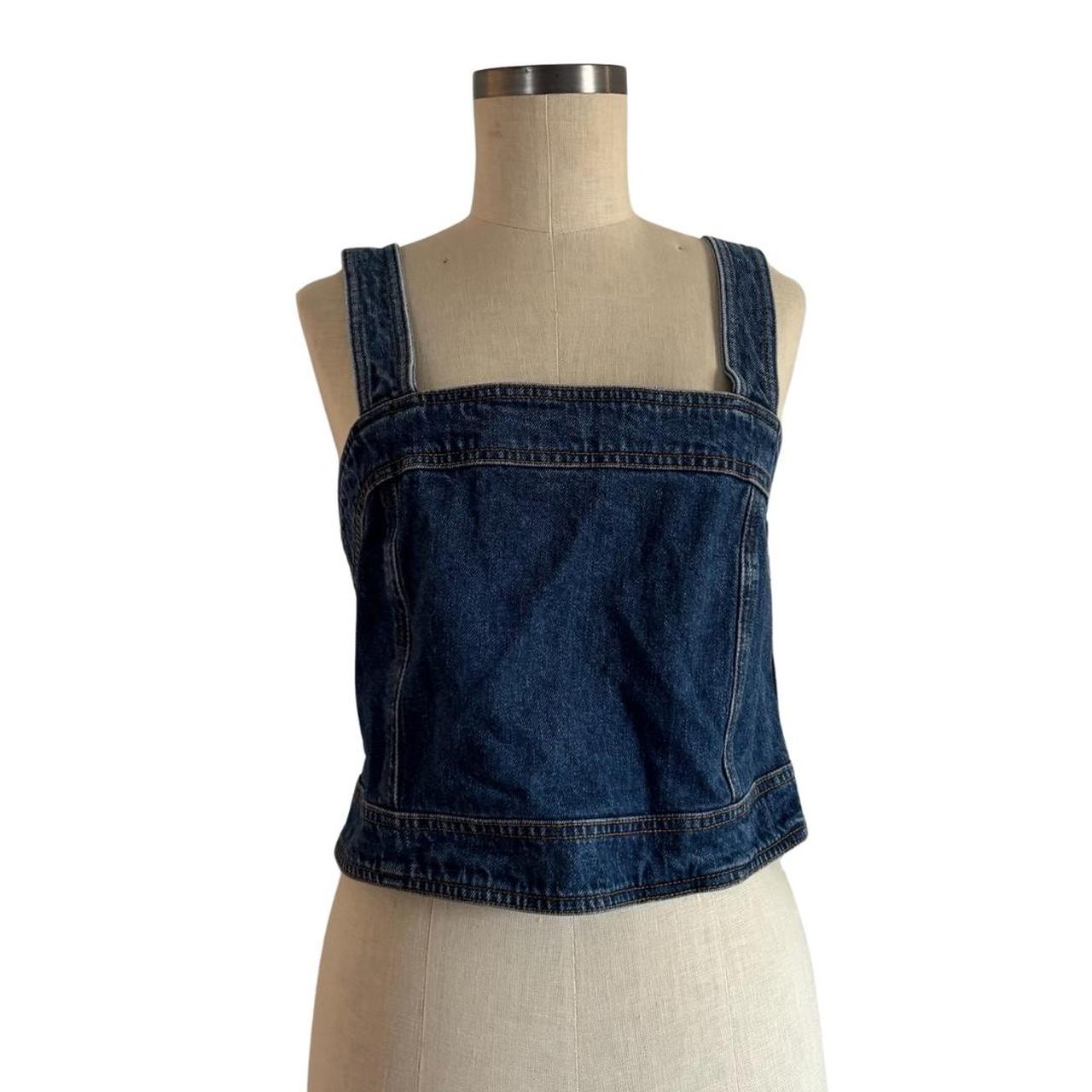 Sézane denim Hermance top - size 42 NWT | Depop