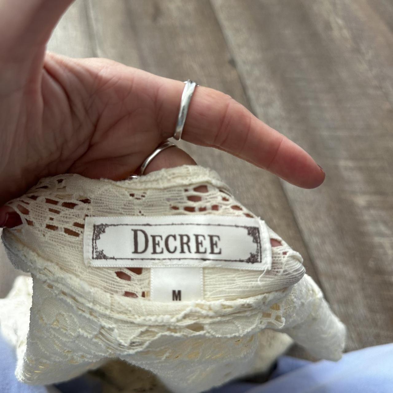 Decree fairy core/ coquette lace top... - Depop