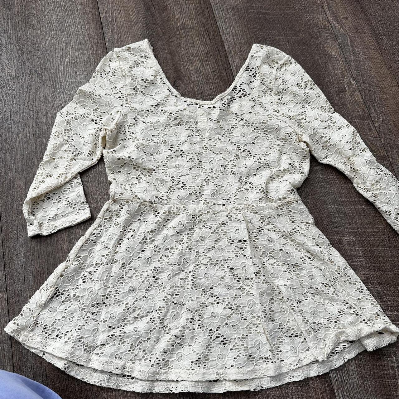 Decree fairy core/ coquette lace top... - Depop