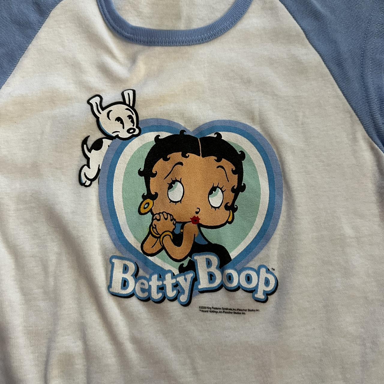 Y2K rare Betty boop baby tee/tank Small rip on the... - Depop