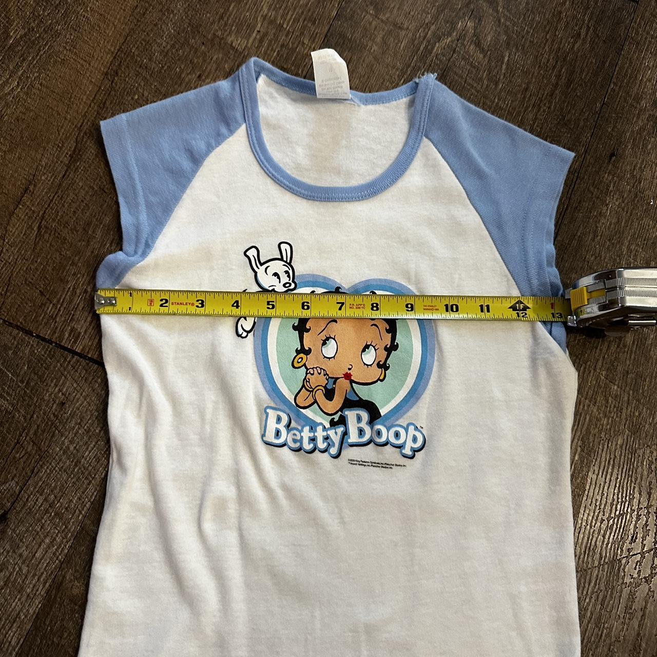 Y2K rare Betty boop baby tee/tank Small rip on the... - Depop