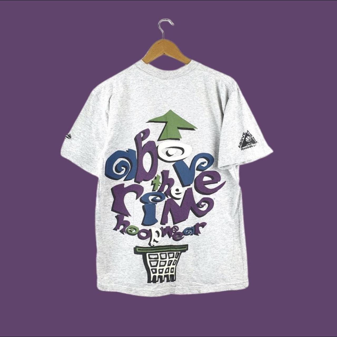 Vintage 90s Reebok Above the Rim T-shirt size small... - Depop