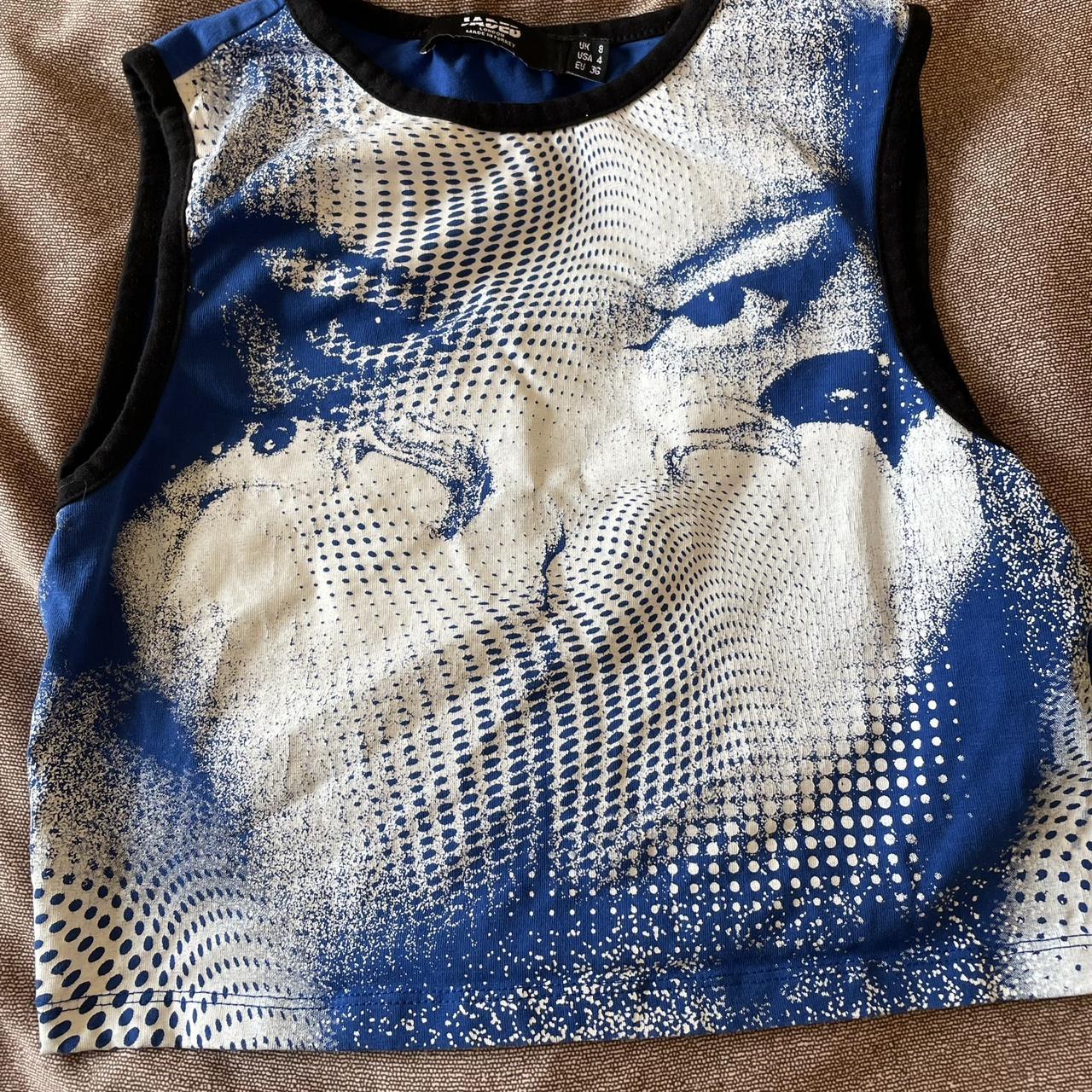 JADED blue printed top Size 8 Perfect condition... - Depop