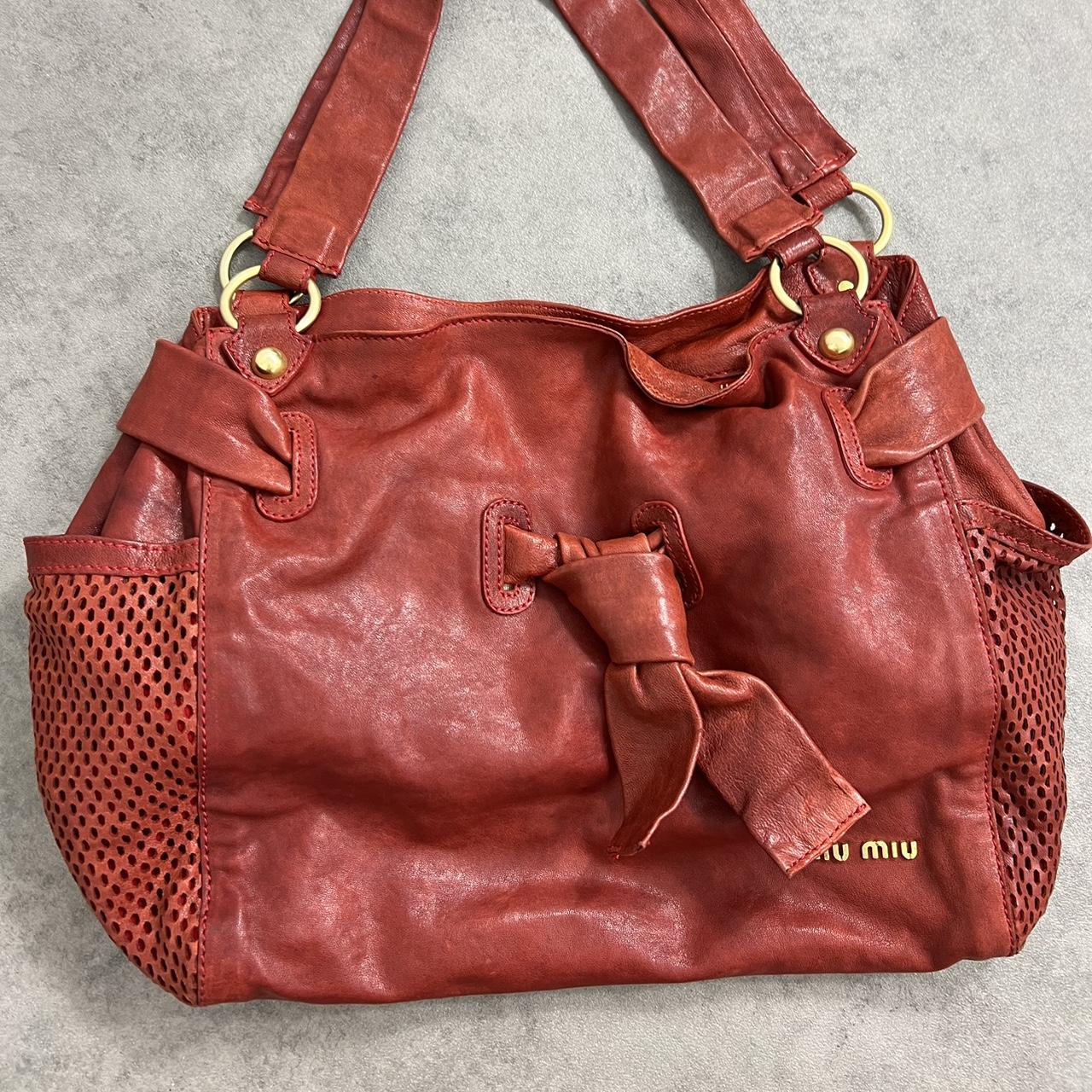 Diesel Women's Red and Gold Bag | Depop
