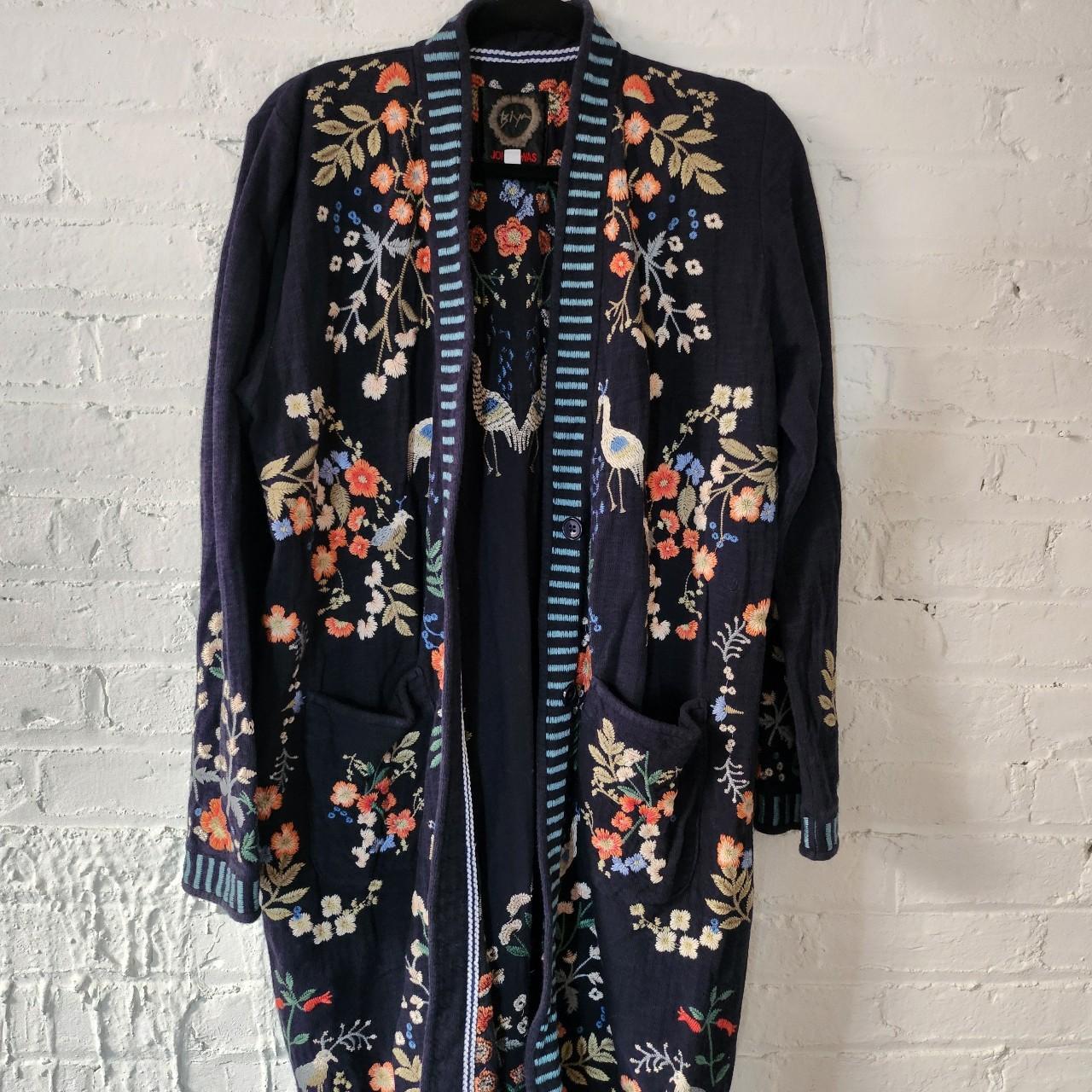 Johnny Was Embroidered Cardigan | Depop