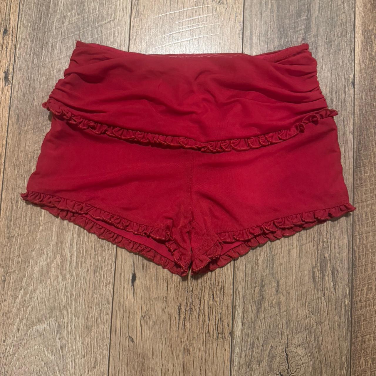 Red ruffle shorts/bloomers from tiger mist, so good... | Depop