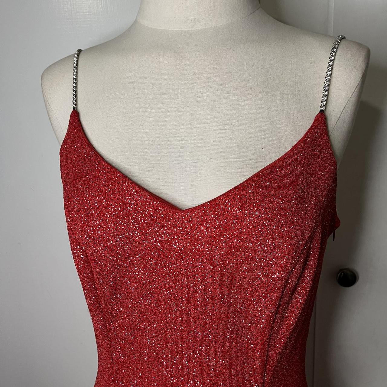 Women's Red and Silver Dress | Depop