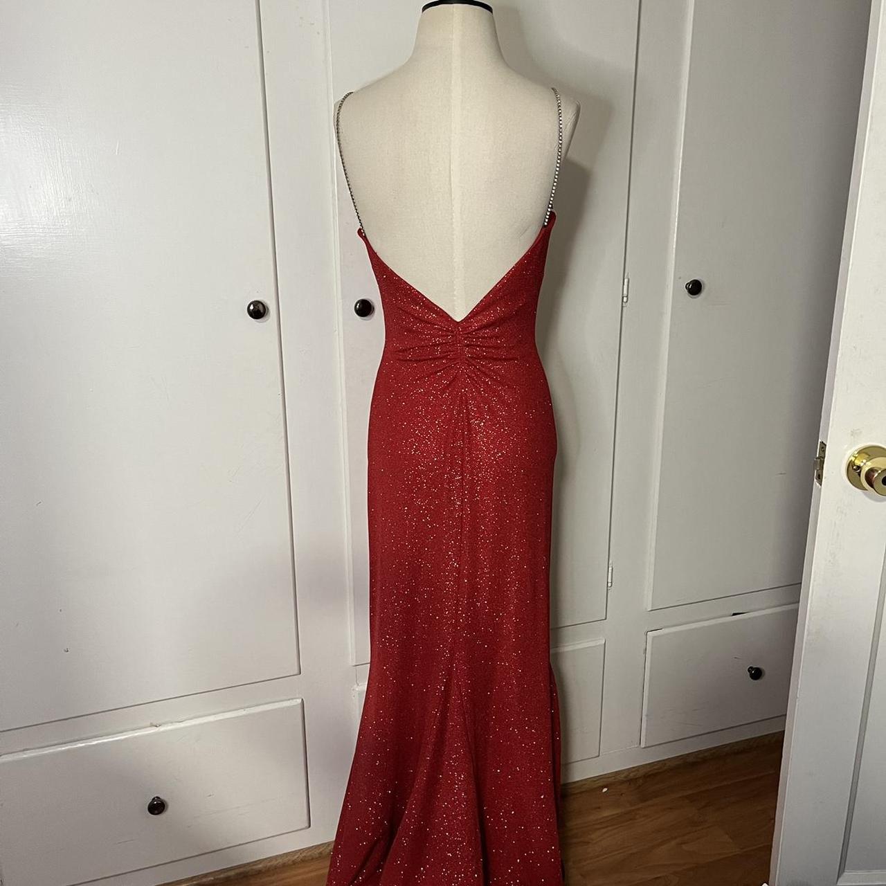 Women's Red and Silver Dress | Depop