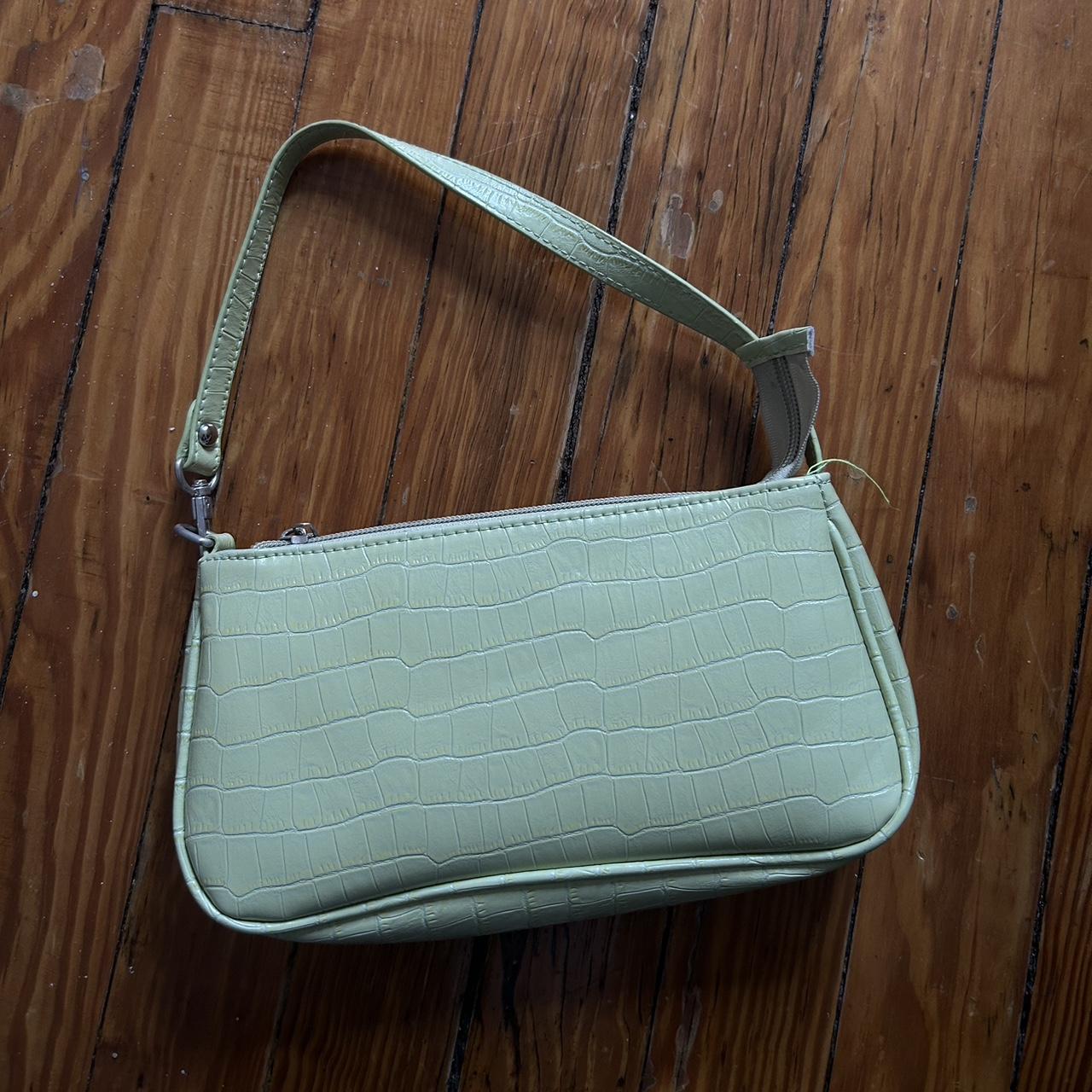 Light green bag!! #purse #shoulder #green #croc #bag | Depop