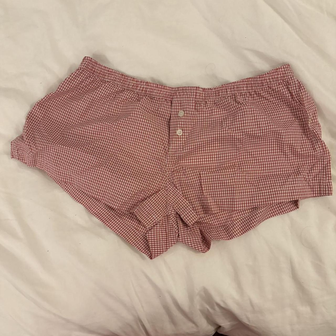 Brandy Red and white checkered boxers #boxers... | Depop