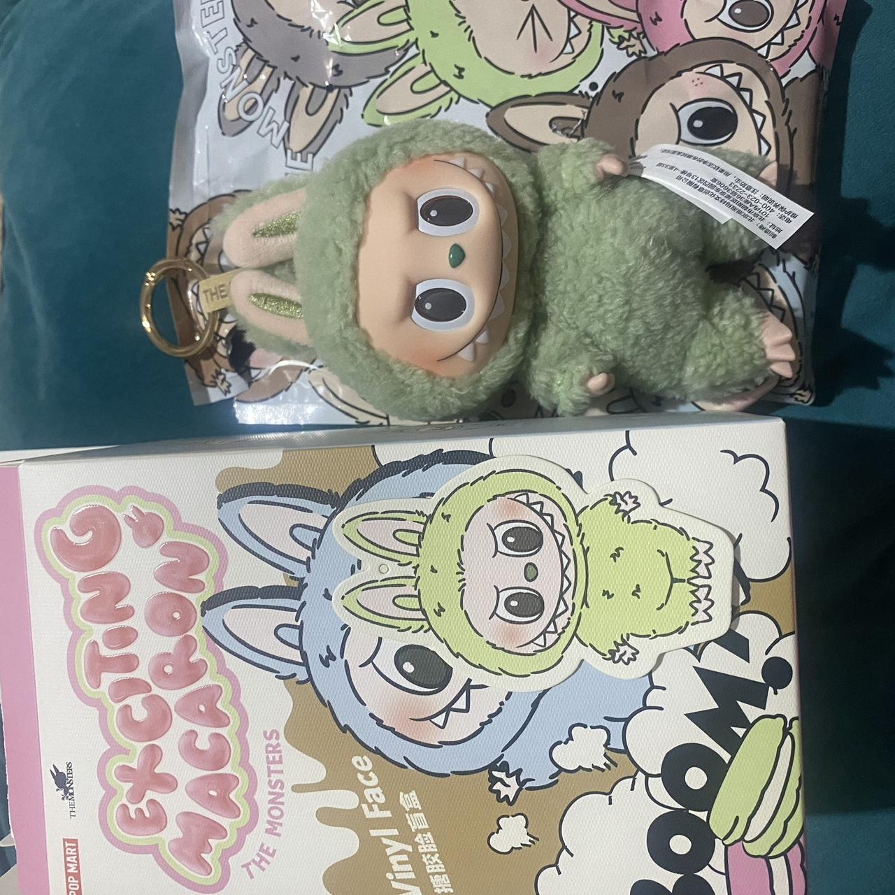 Popmart labubu exiting macaron series Green... | Depop