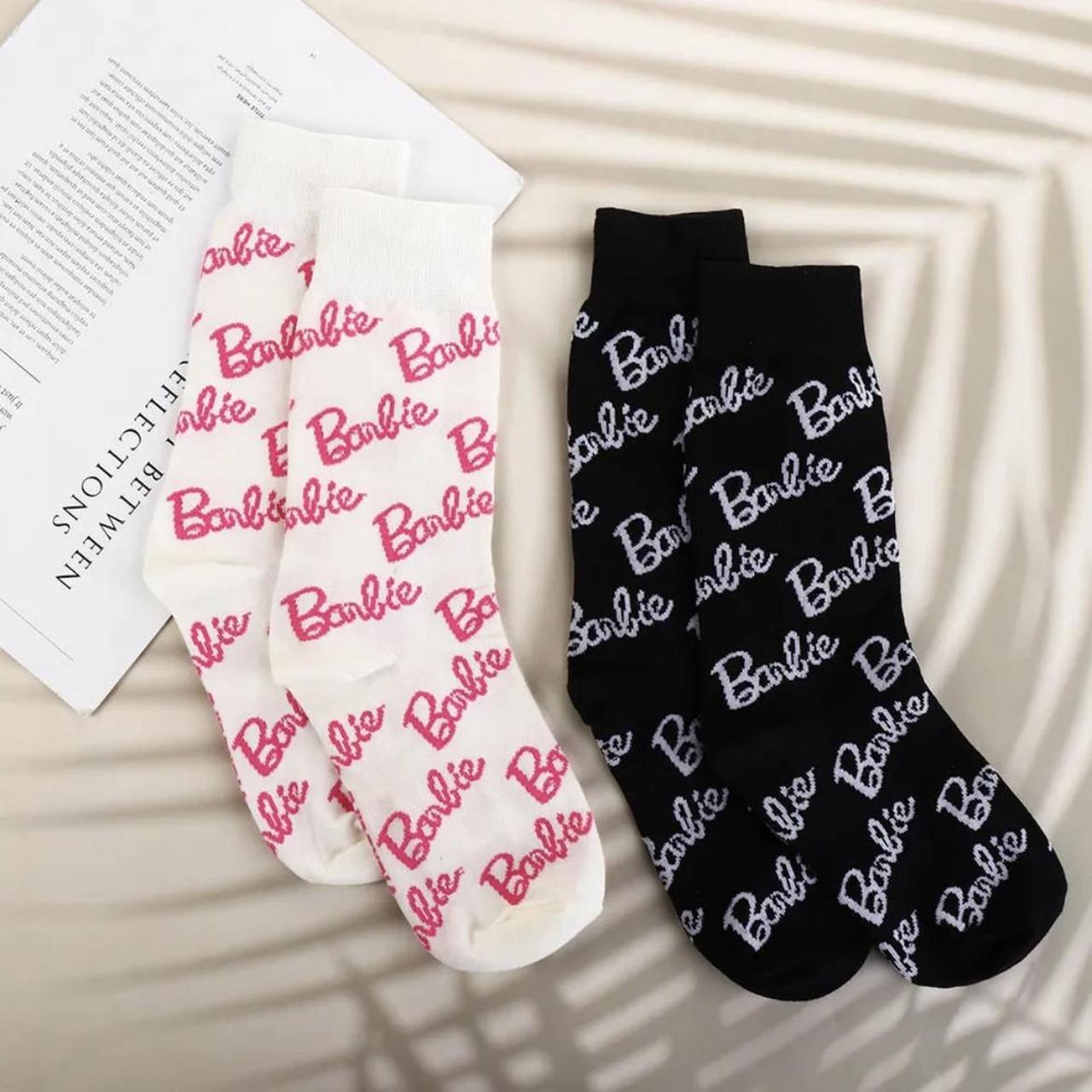 Barbie socks 2 pairs for £12 #barbie #socks - Depop