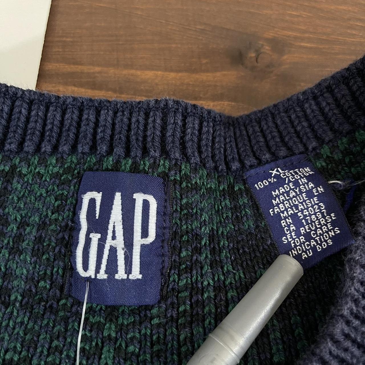 90s Gap V Neck Varsity Sweater Tagged XL... - Depop