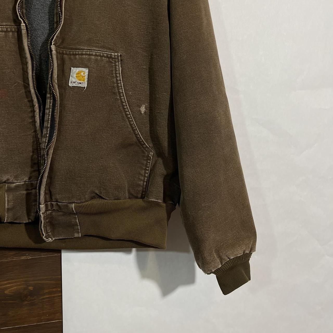 Vintage 90s Dark Brown Carhartt Canvas Jacket... - Depop