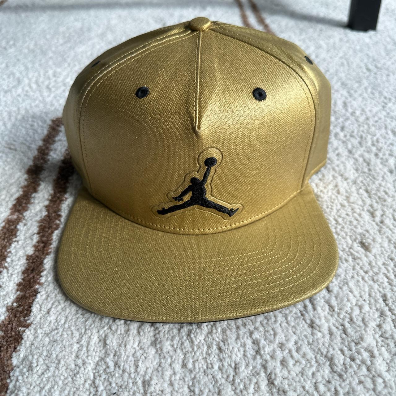 Jordan Men's Gold and Black Hat | Depop