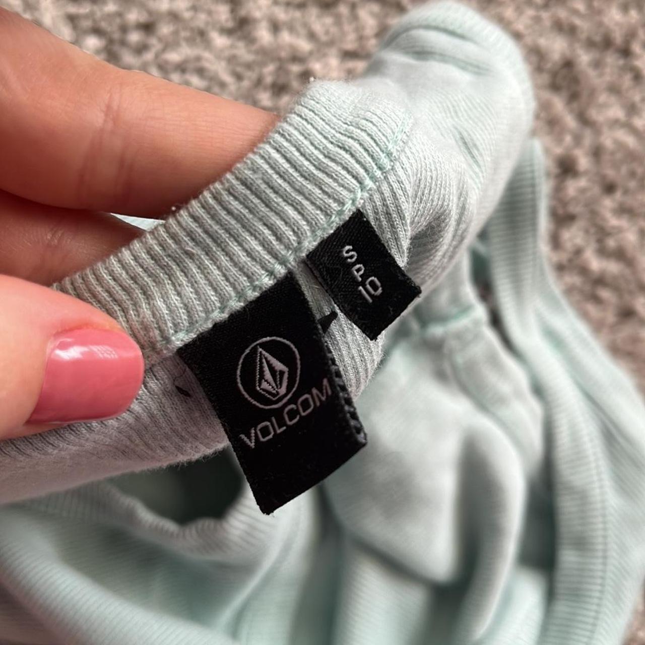 Volcom Women's Green and Blue Vest | Depop