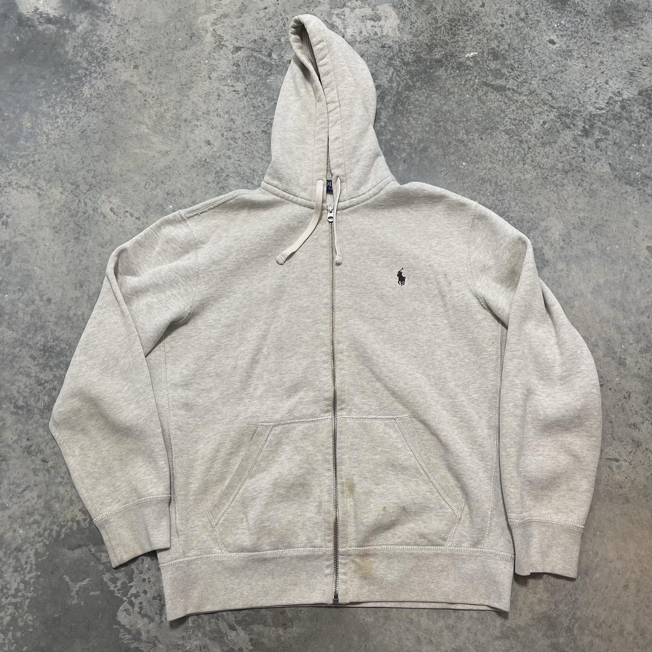 Polo Ralph Lauren Zip Up Hoodie 7/10 condition 23.5”... - Depop