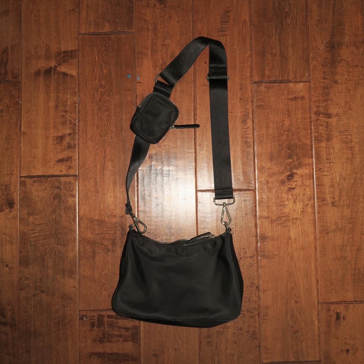 cos black crossbody bag with a mini pouch attached... - Depop