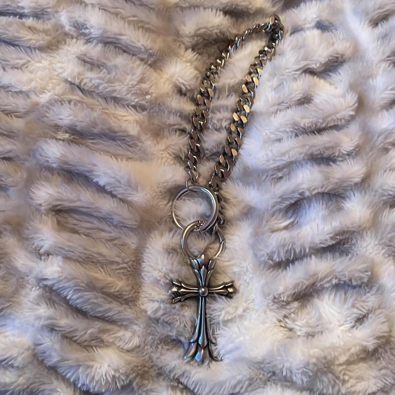 Gothic cross chain choker From Iconic... - Depop