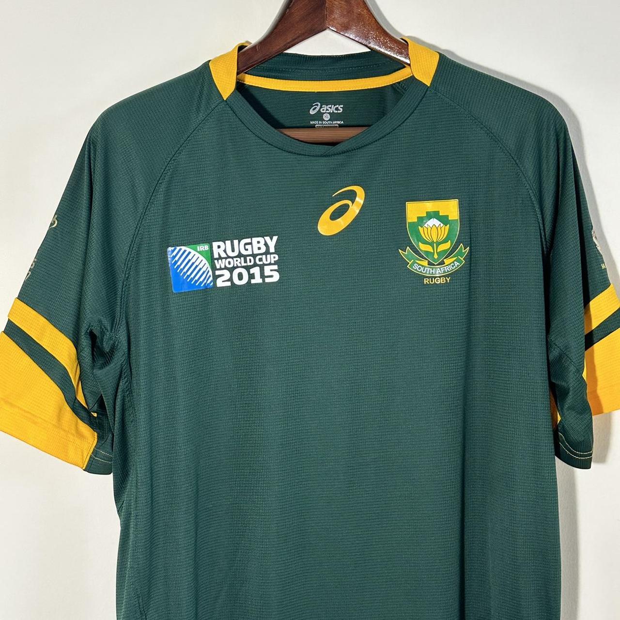 2015 South Africa Springbok ASICS Rugby Jersey World... - Depop