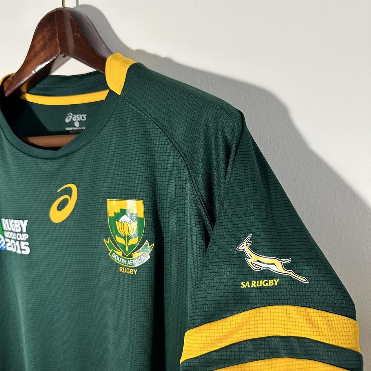 2015 South Africa Springbok ASICS Rugby Jersey World... - Depop