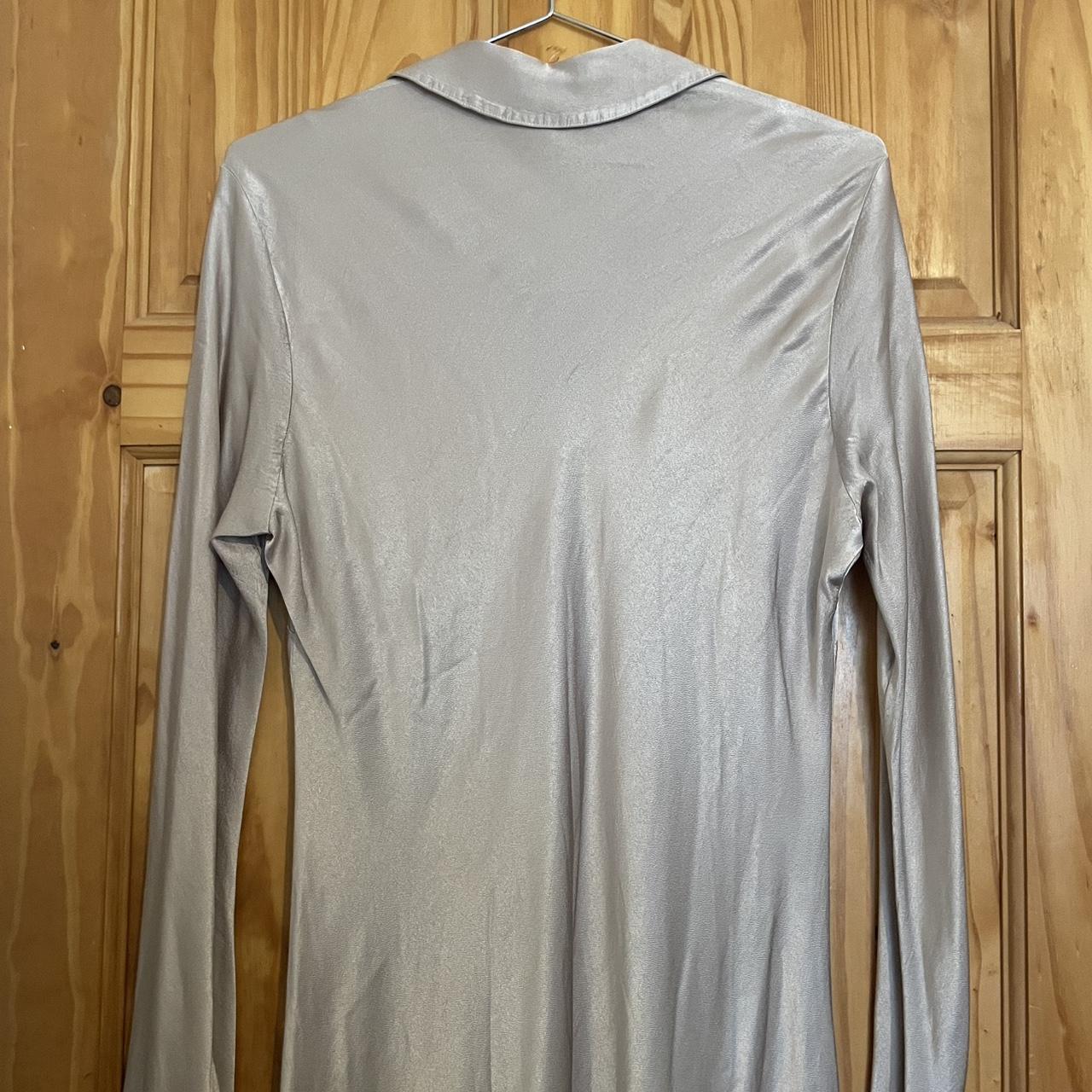 Ghost Maria Midi Dress in clay Has a metallic/... | Depop