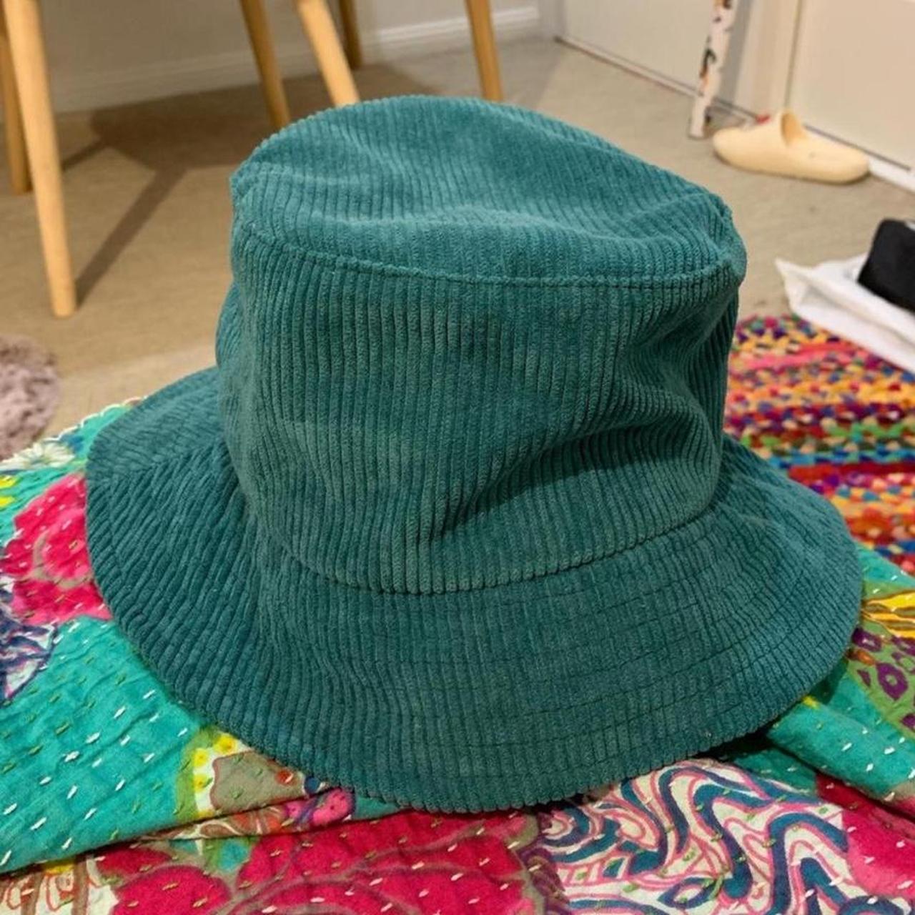 TOKEN Dark Green Corduroy Bucket Hat - Depop