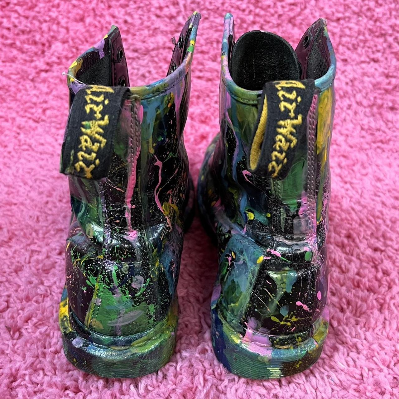 Splatter Paint Doc Marten’s Size 8 Women’s... - Depop