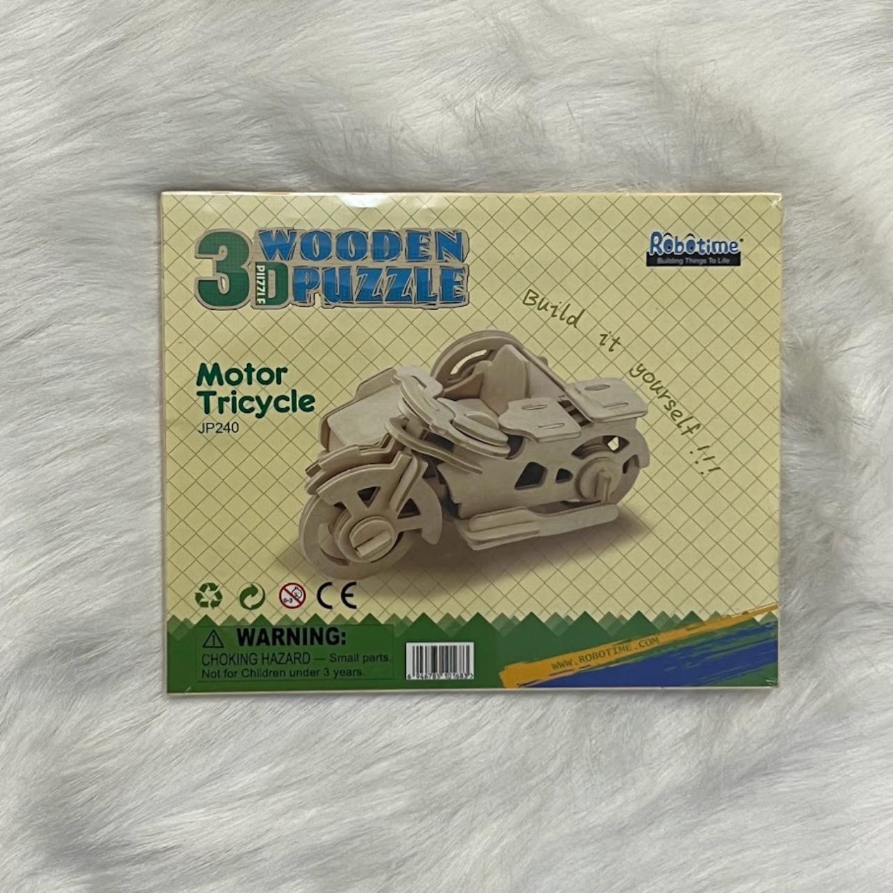 3D Wooden Puzzle Motor Tricycle In great condition,... - Depop