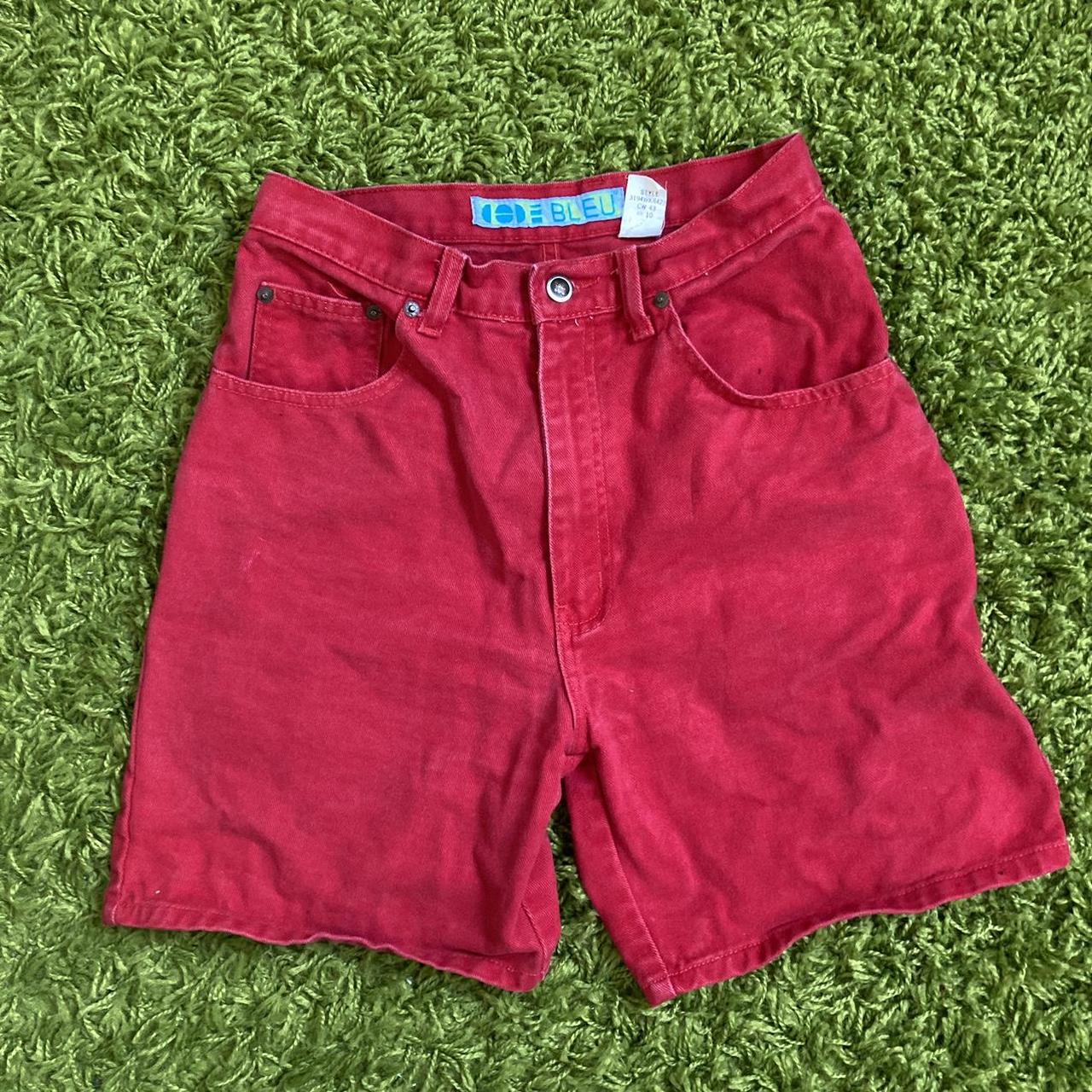 Code Bleu 90s 80s vintage high waist red denim... - Depop