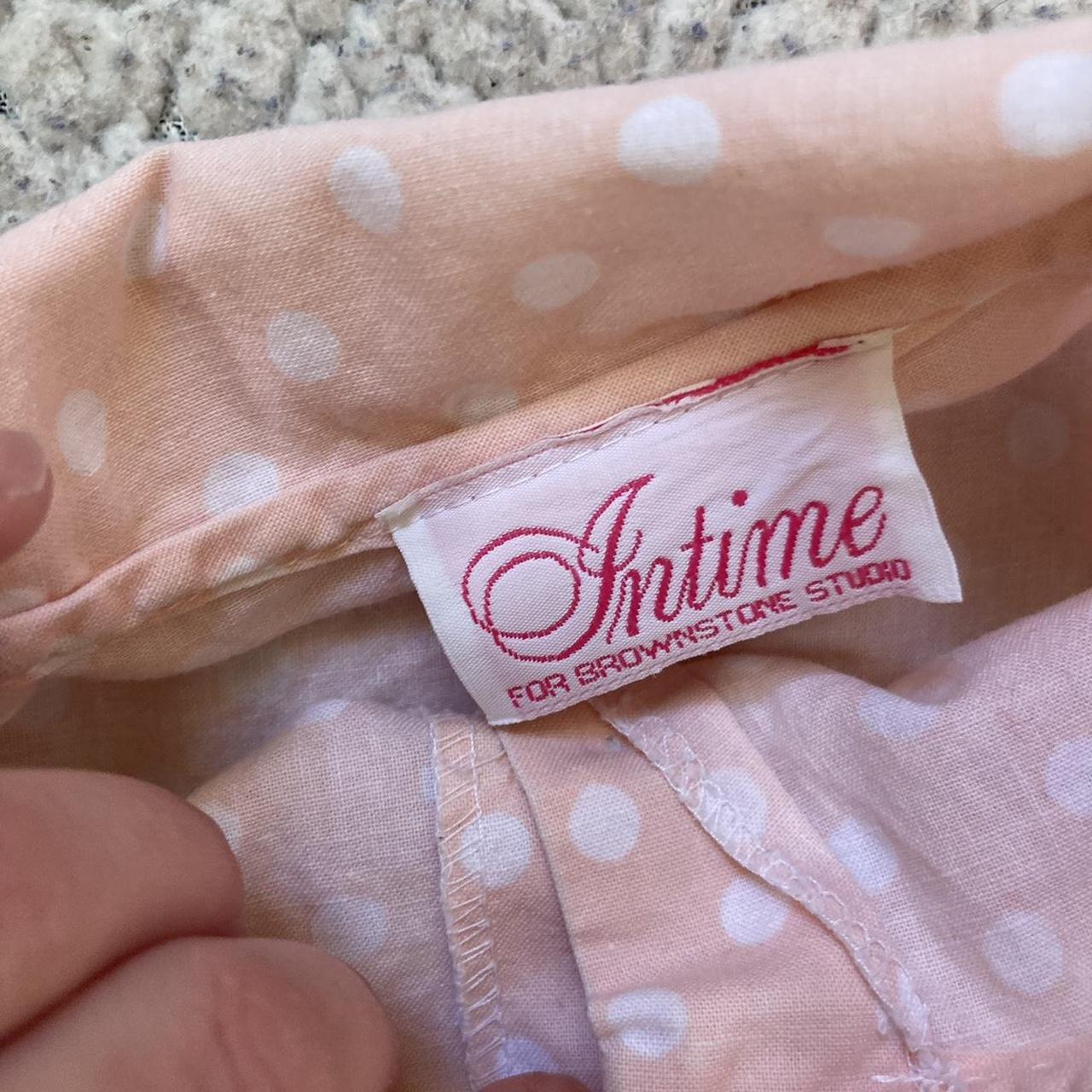 Intime Brownstone Studio sz S Pet pink polka dot... | Depop