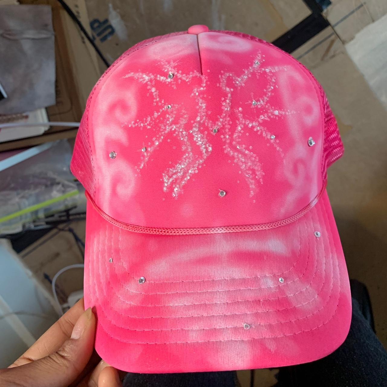 custom sparkle trucker hat *:･ﾟ *:･ﾟ SZ FITS ALL w/... - Depop
