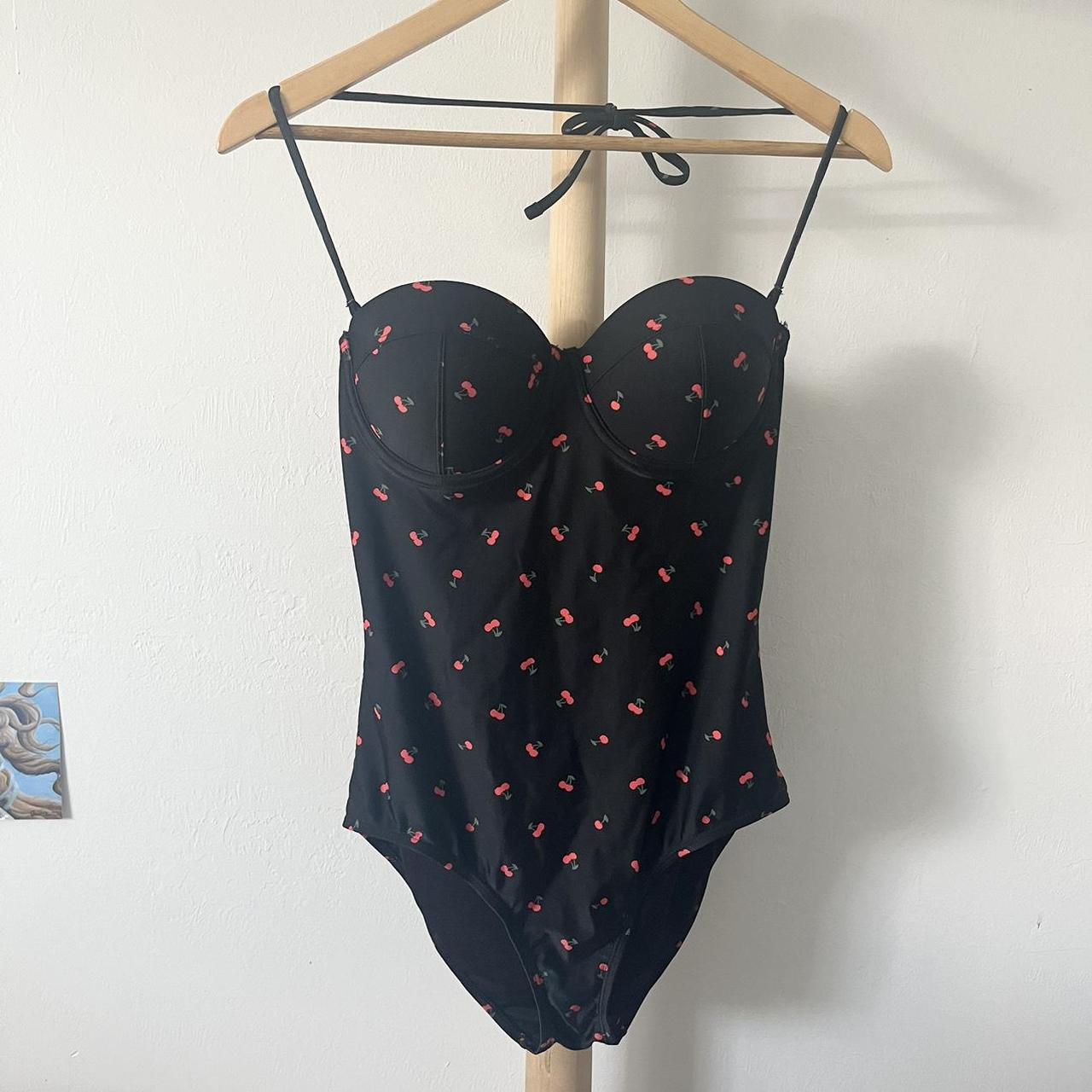 Gap Women's Black and Red Swimsuit-one-piece | Depop
