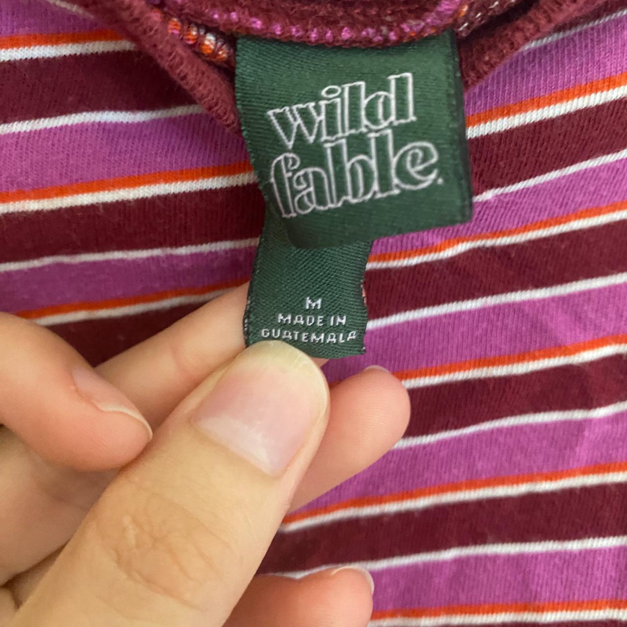 Pink striped t-shirt size: M brand: Wild Fable - Depop