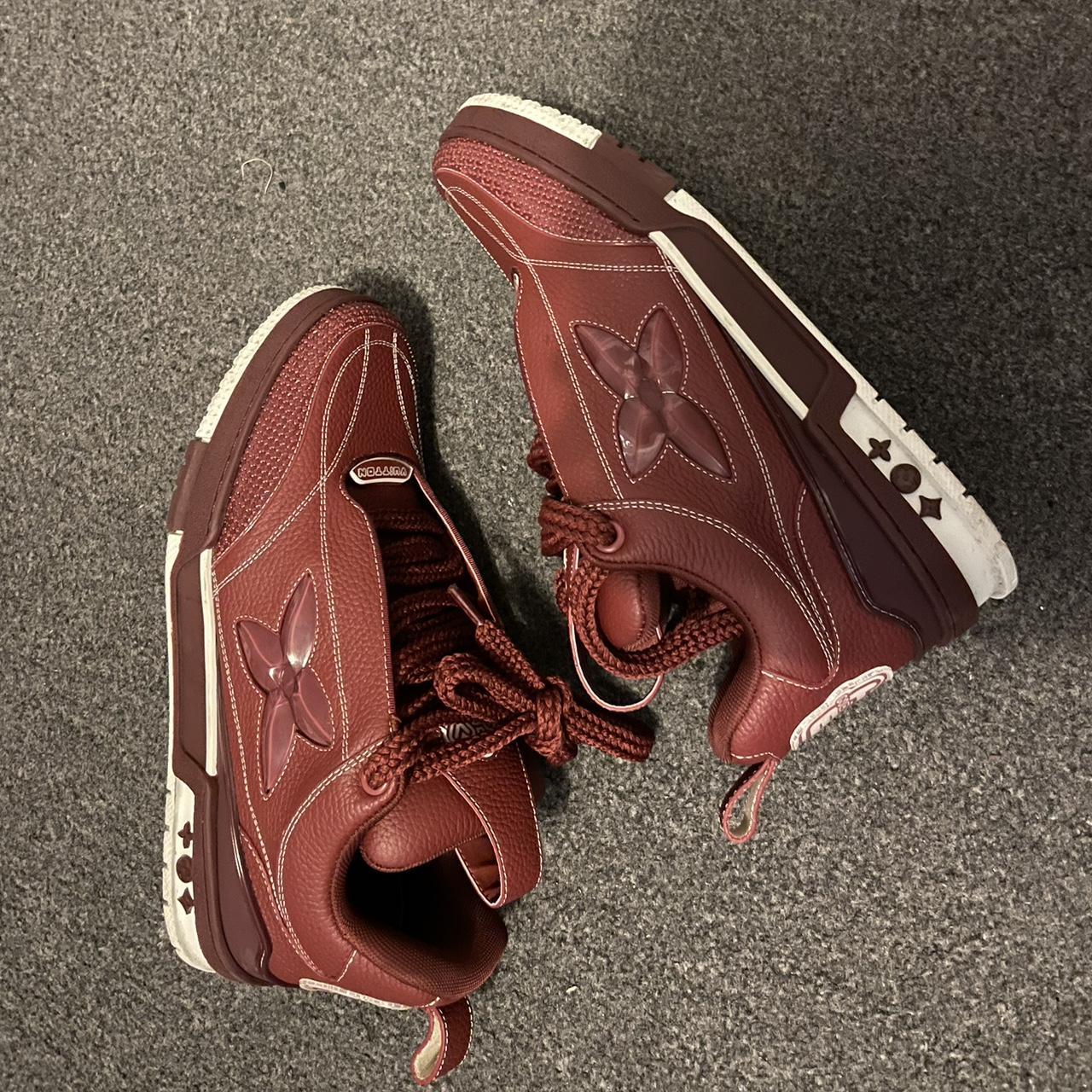 Louis Vuitton Skate Trainer - Red Size 10 £985... - Depop
