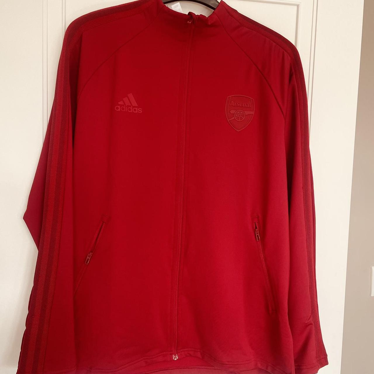 Arsenal adidas red track jacket Size large Brand... - Depop