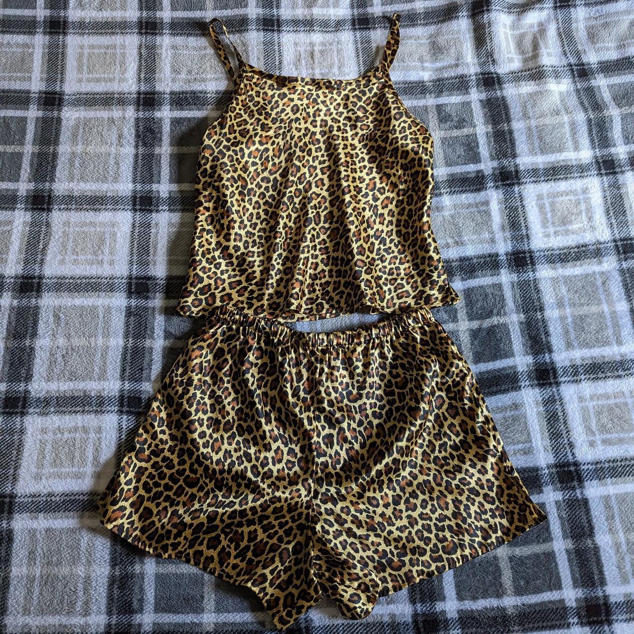 Limited Too leopard / cheetah print satin loungewear... - Depop