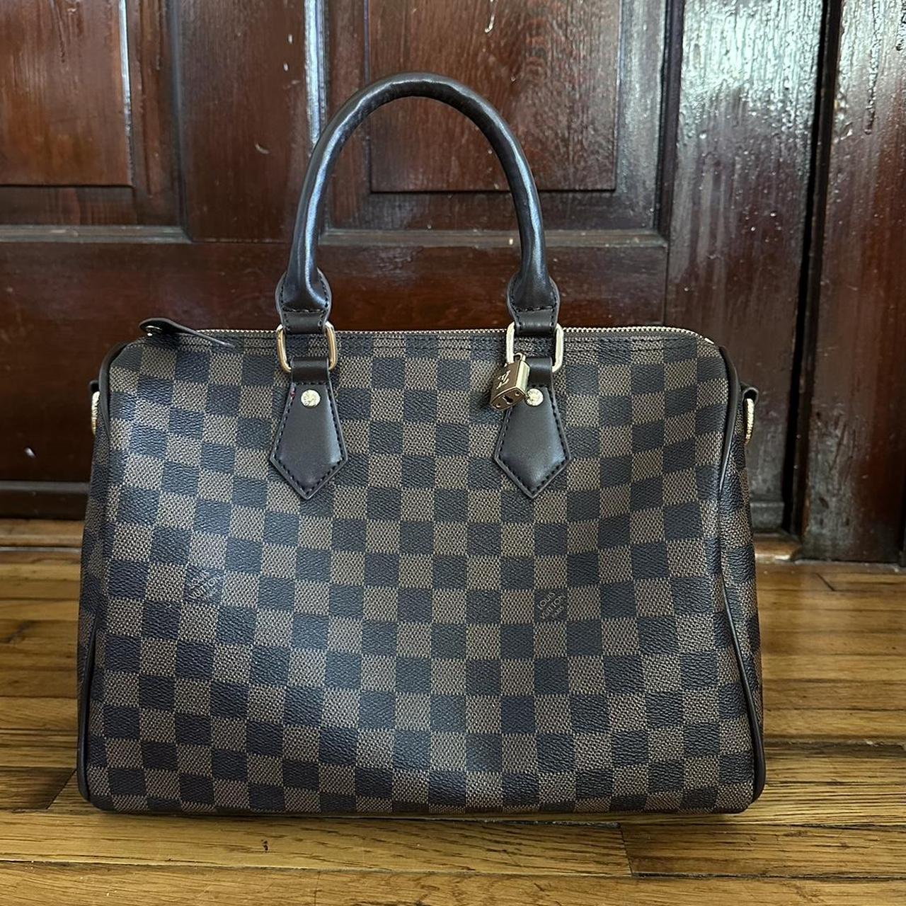 Brown checkered bag. Good condition. Does not come... - Depop