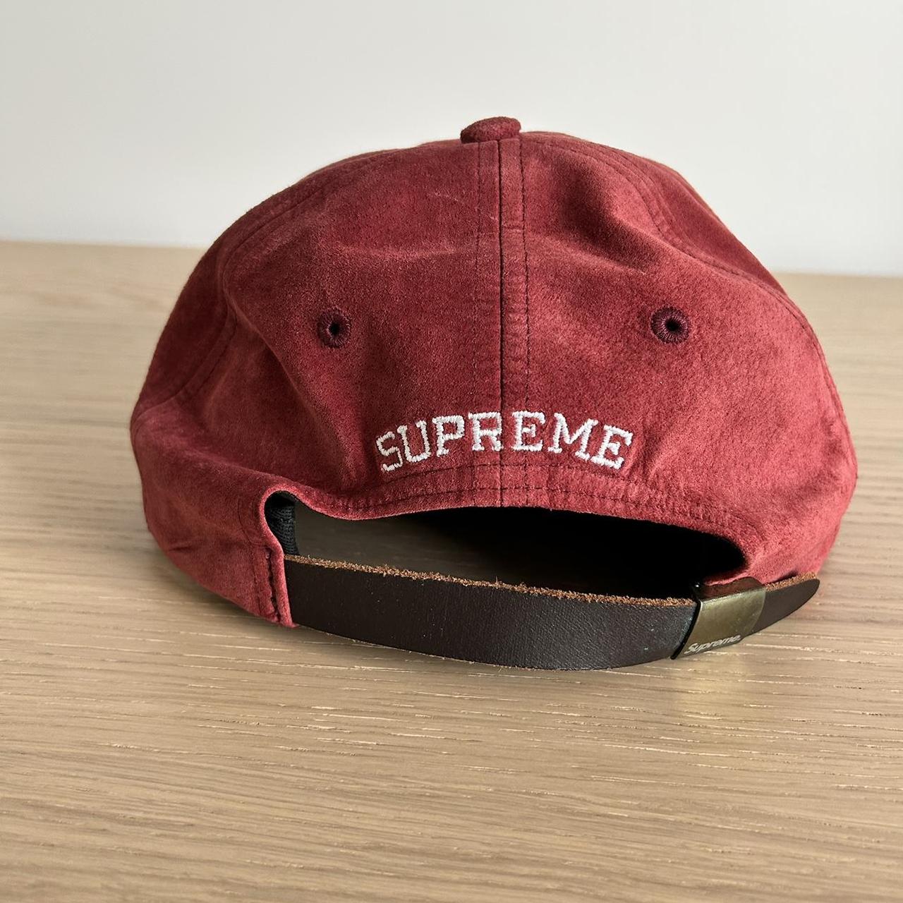 Supreme Suede S 6 panel cap Burgundy Excellence... - Depop