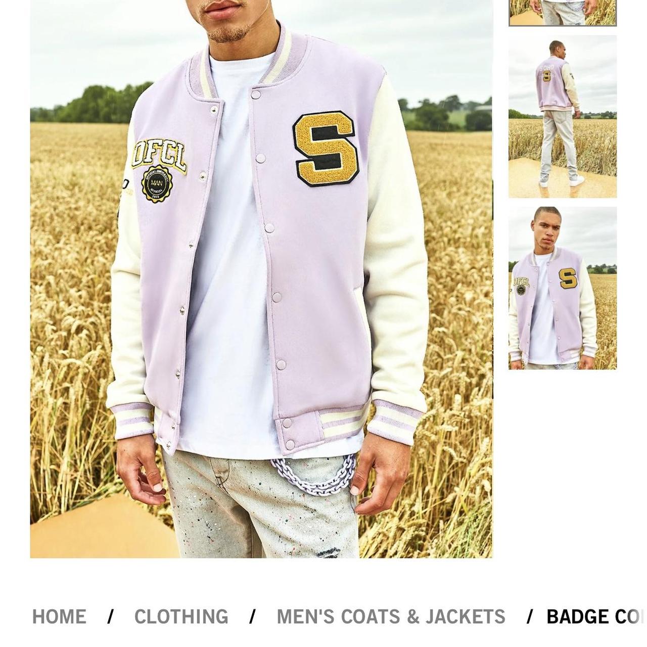 Boohooman Varsity Jacket Selling a brand new jacket... - Depop